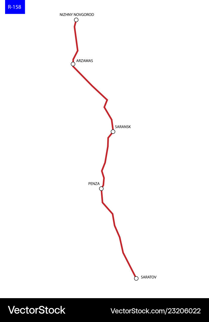 Road map of russia Royalty Free Vector Image - VectorStock