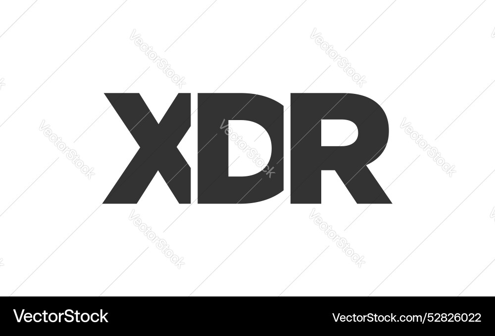 Xdr logo design template with strong and modern Vector Image