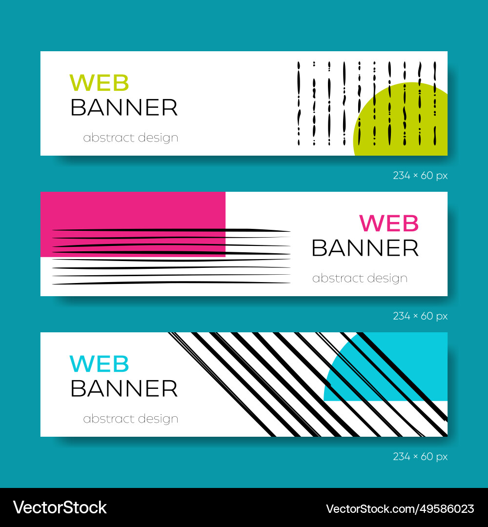 Abstract Creative Web Banners Royalty Free Vector Image