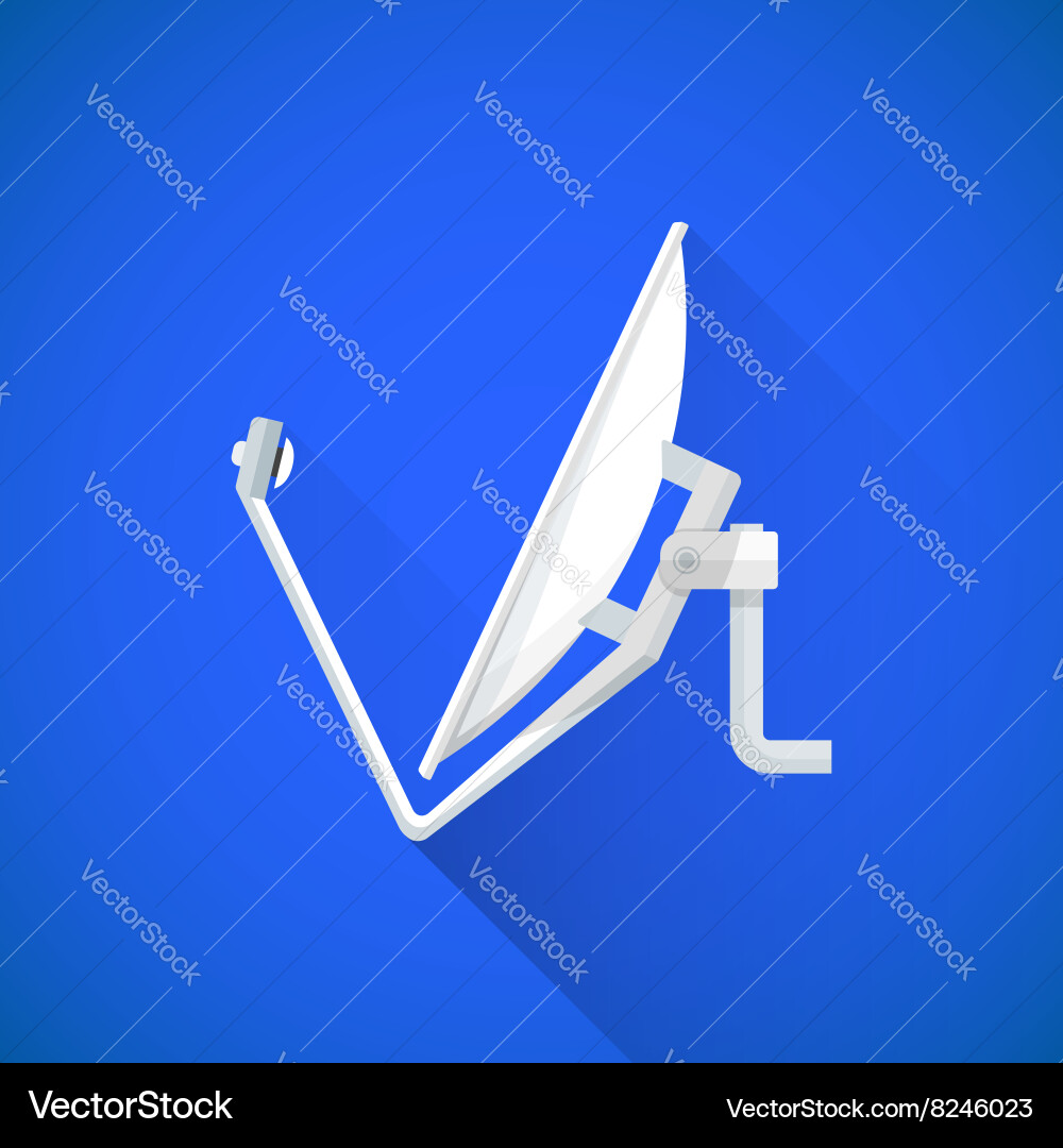 Colorful satellite tv dish antenna Royalty Free Vector Image