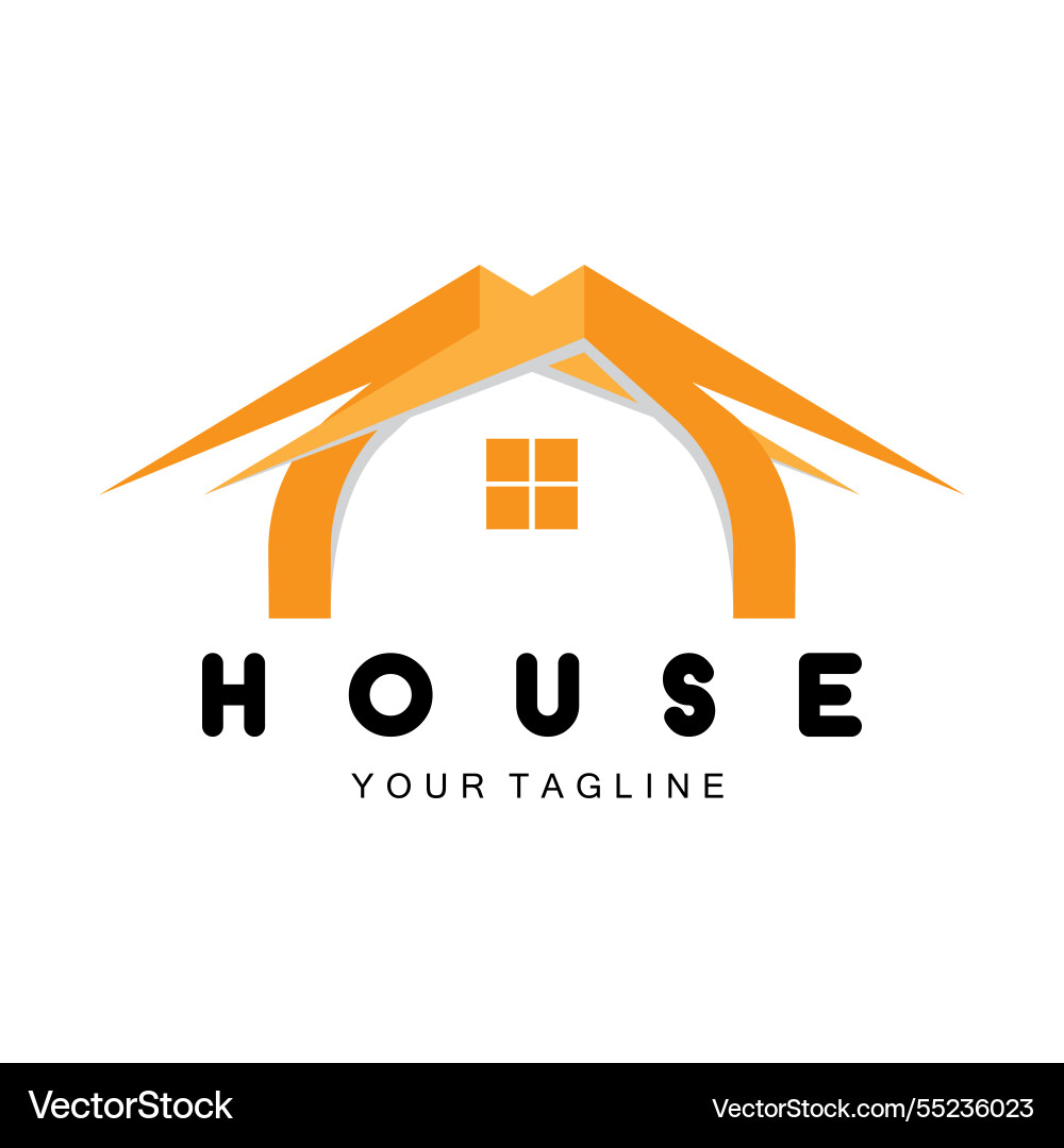 Home design logo building property Royalty Free Vector Image