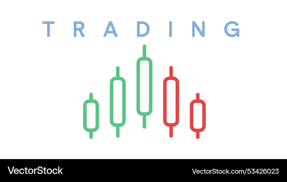 Isolated trading icon Royalty Free Vector Image