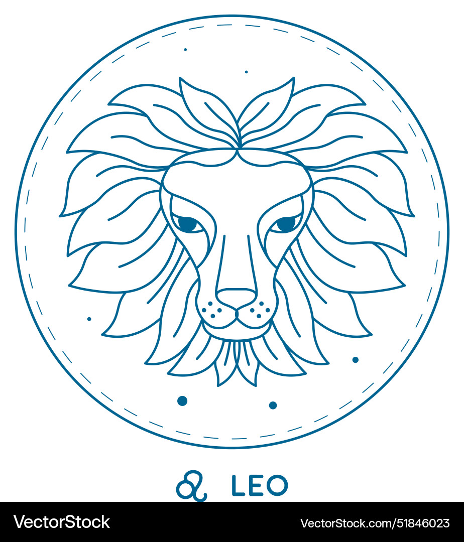 Leo zodiac sign Royalty Free Vector Image - VectorStock