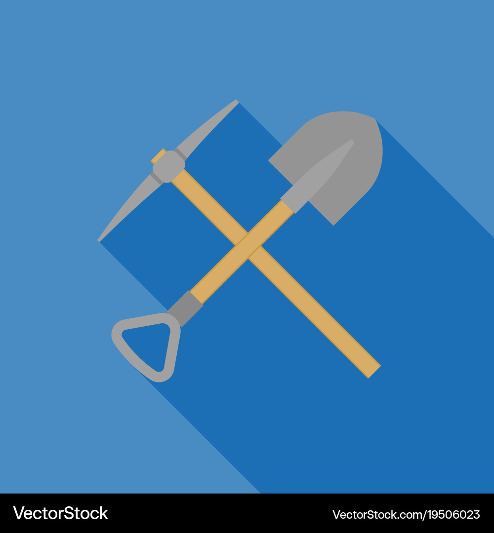 Pick axe and shovel Royalty Free Vector Image - VectorStock