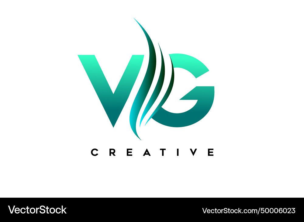 Vg alphabet letter logo design idea concept Vector Image