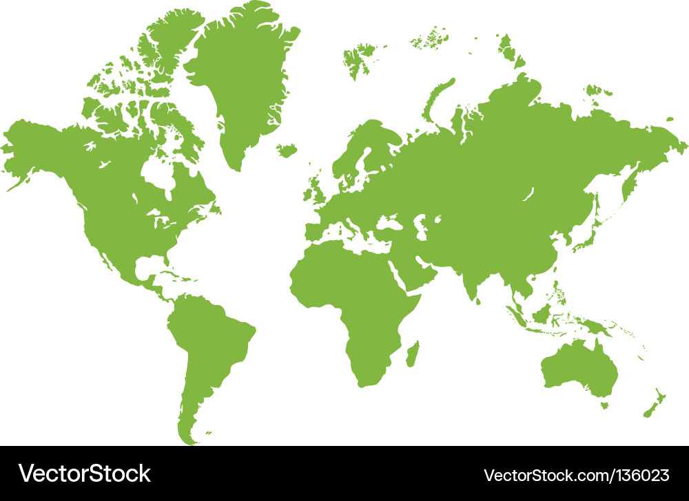 World map Royalty Free Vector Image - VectorStock