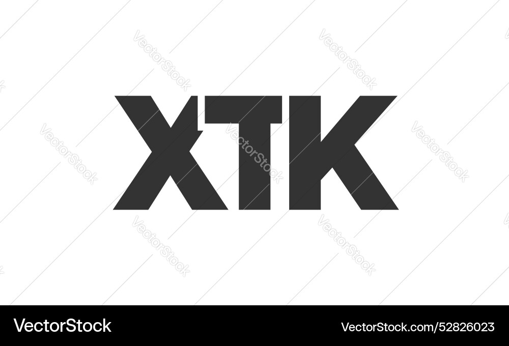 Xtk logo design template with strong and modern Vector Image