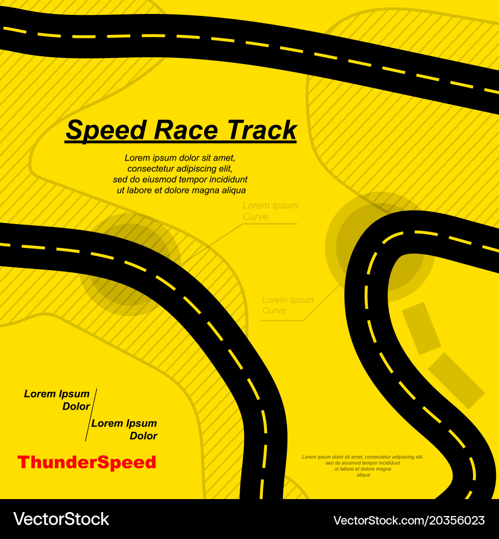 Yellow track background Royalty Free Vector Image
