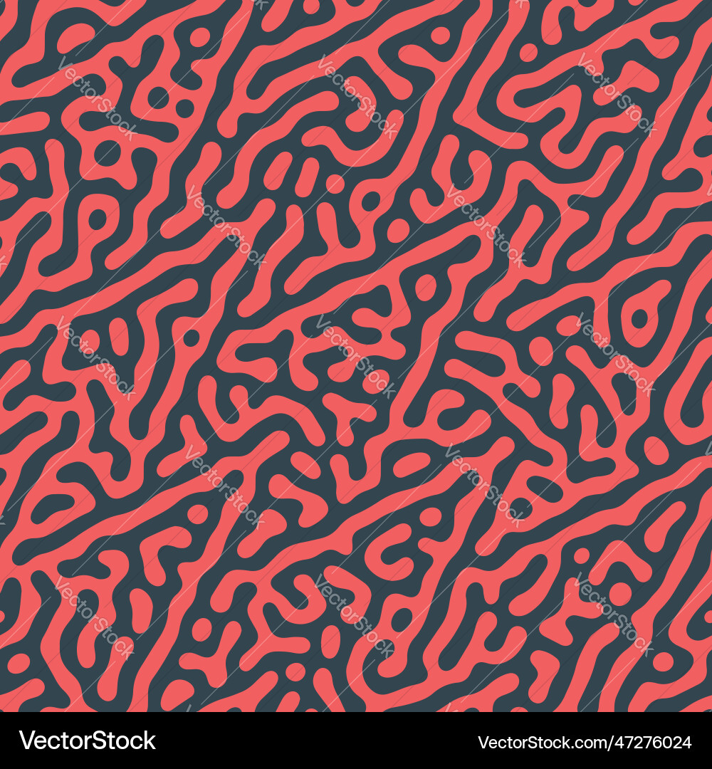 Crazy psychedelic red black motif seamless Vector Image