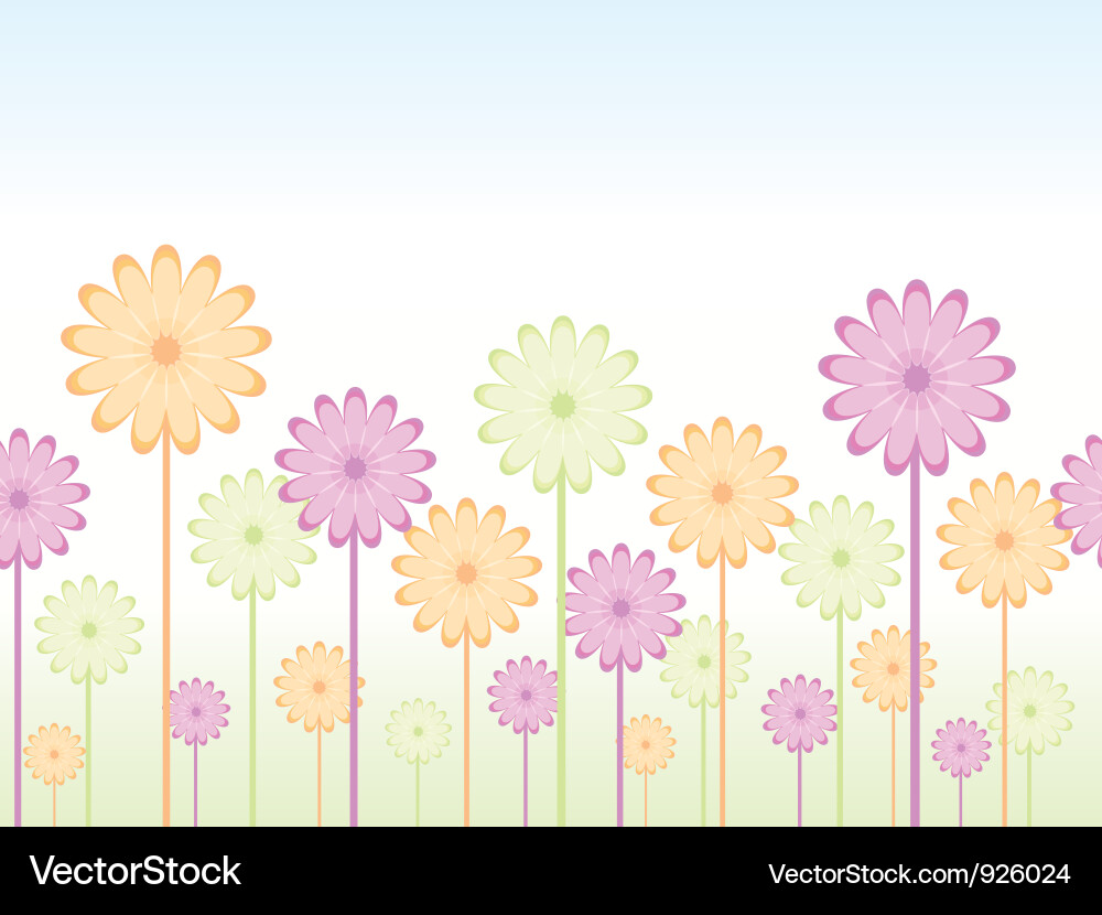 Seamless flower background Royalty Free Vector Image