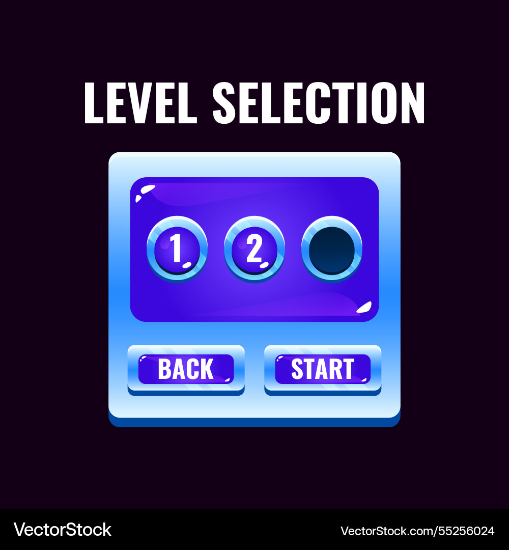 Space jelly game ui level selection interface Vector Image