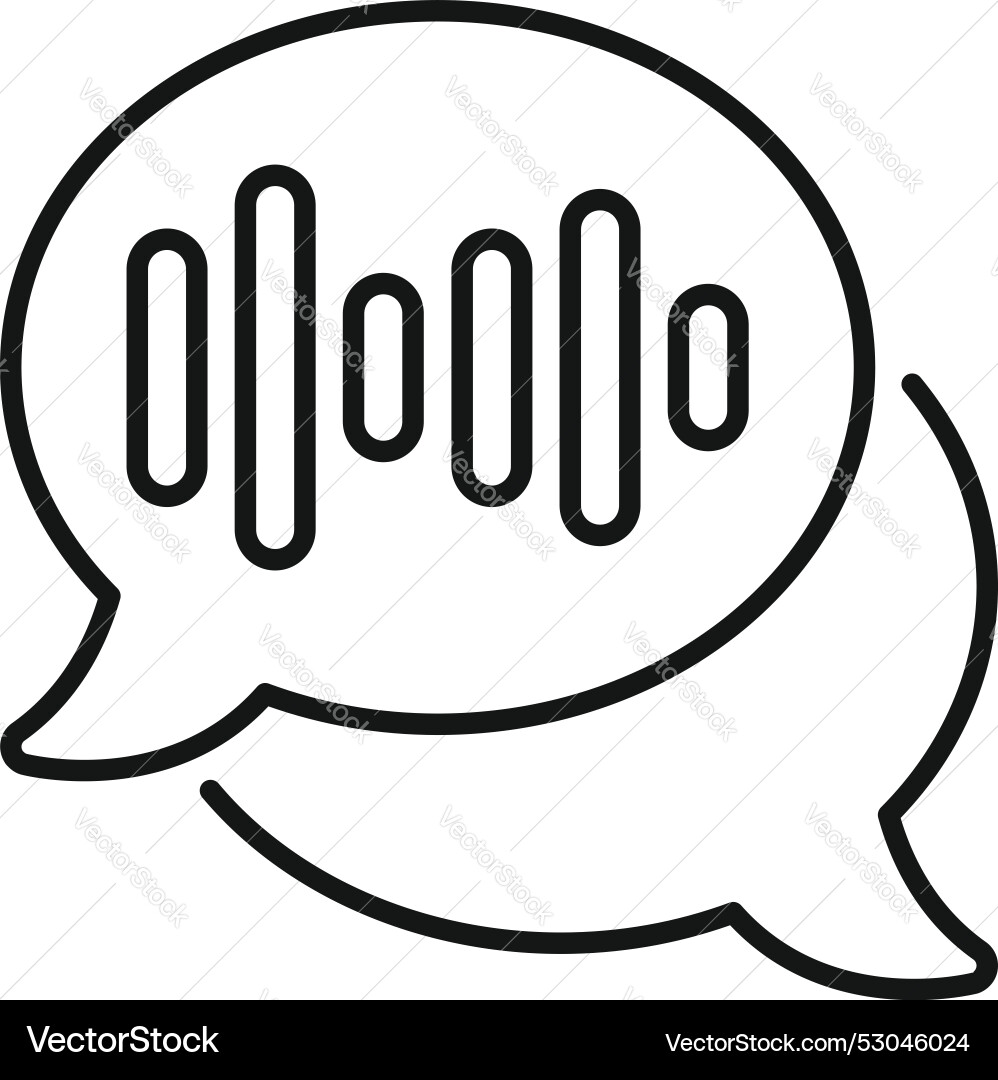 Voice recognition speech dialogue chat bubble icon