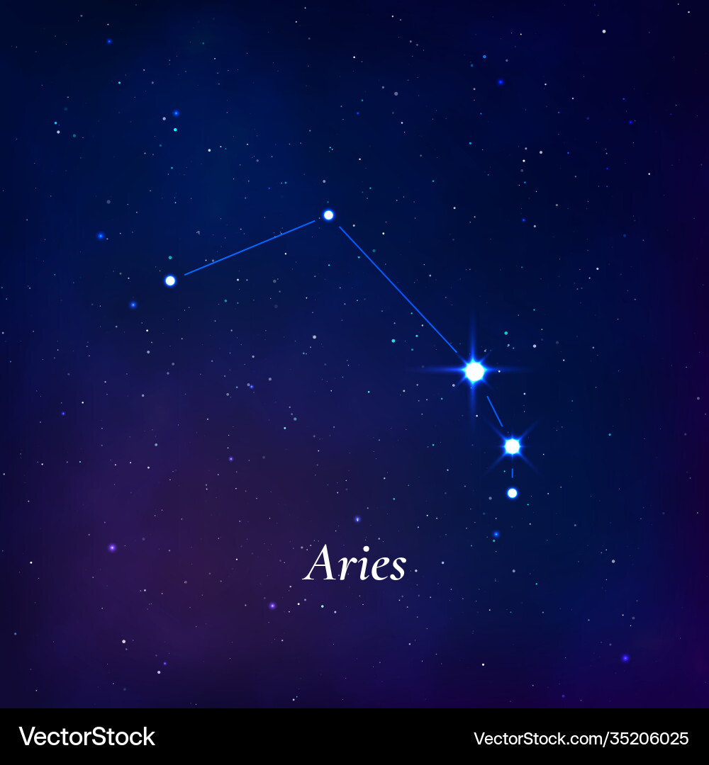 Aries Star Constellation Map Aries Constellation Map Hi Res Stock