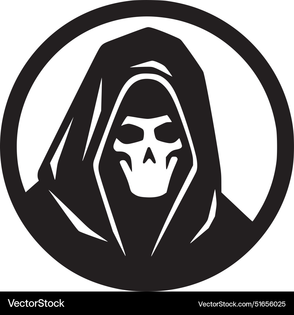 Death - black and white Royalty Free Vector Image