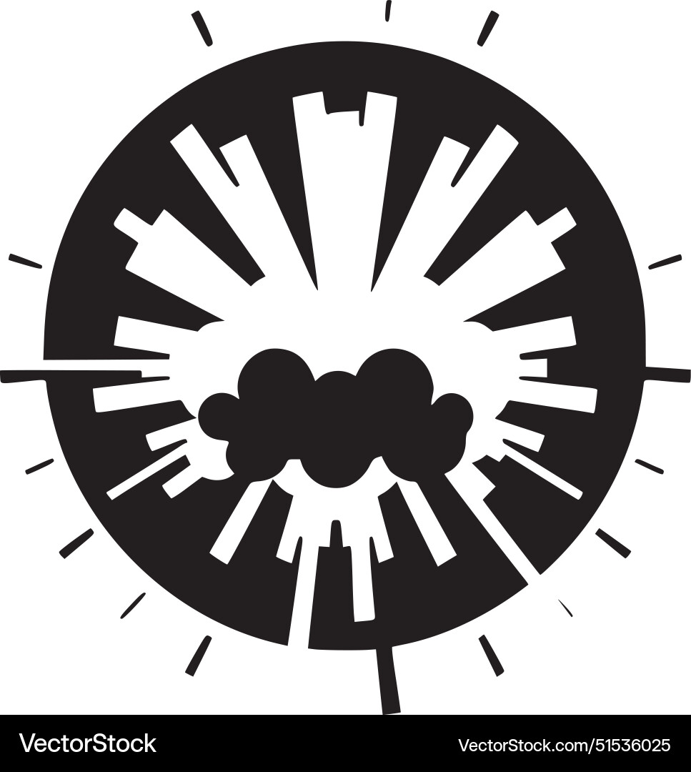 Explosion - high quality logo - ideal for t-shirt Vector Image