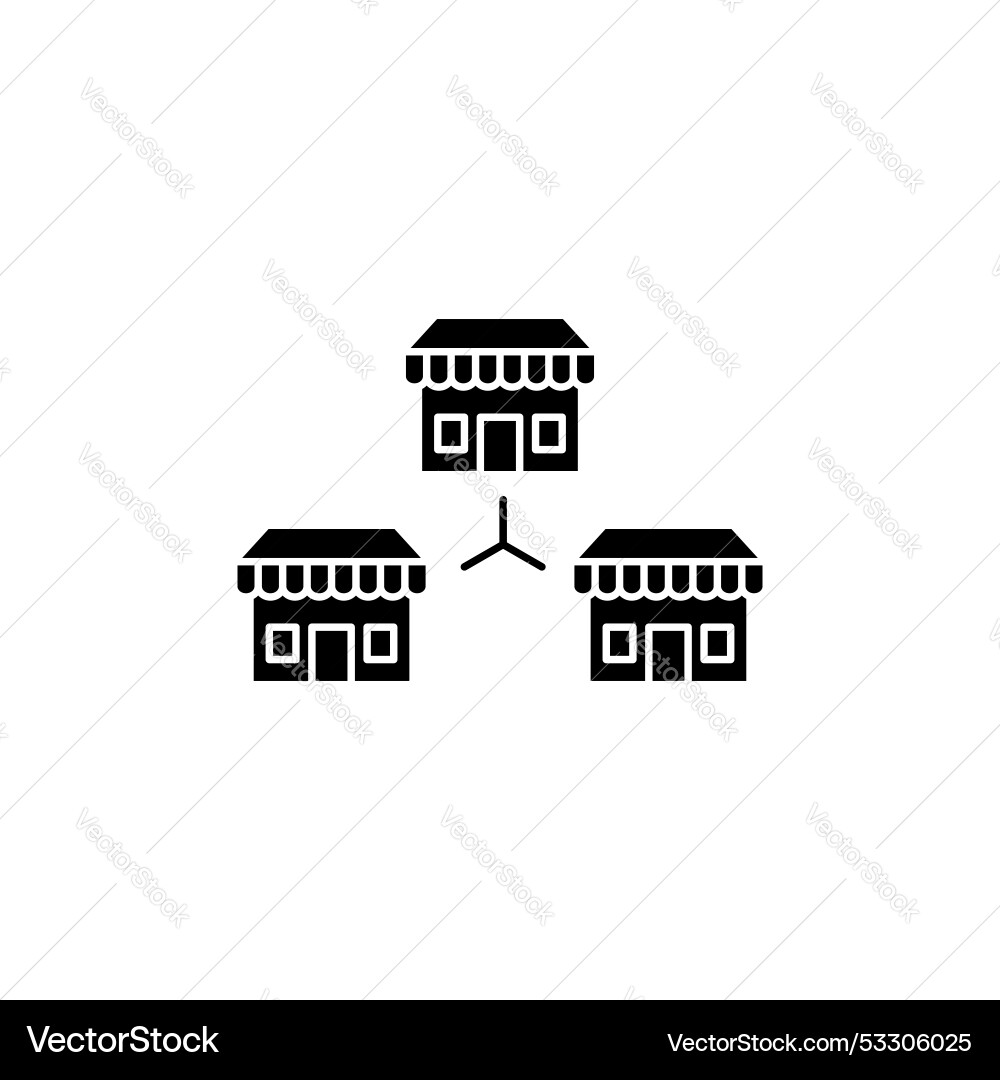 Franchise icon setretail shop branches symbol Vector Image