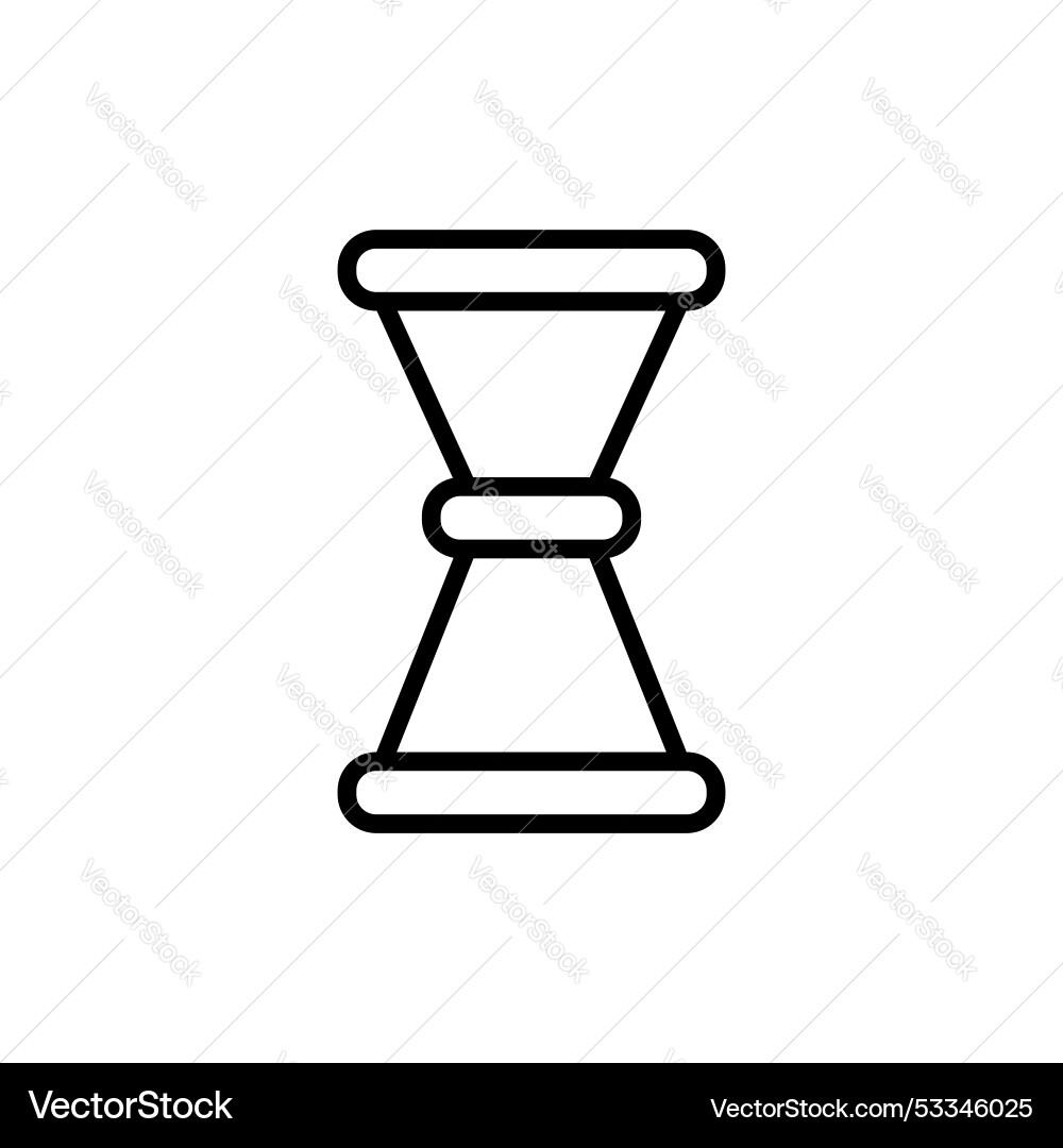 Jigger line icon isolated on white background Vector Image