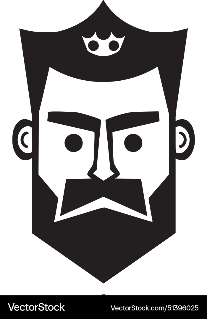 King - black and white isolated icon Royalty Free Vector