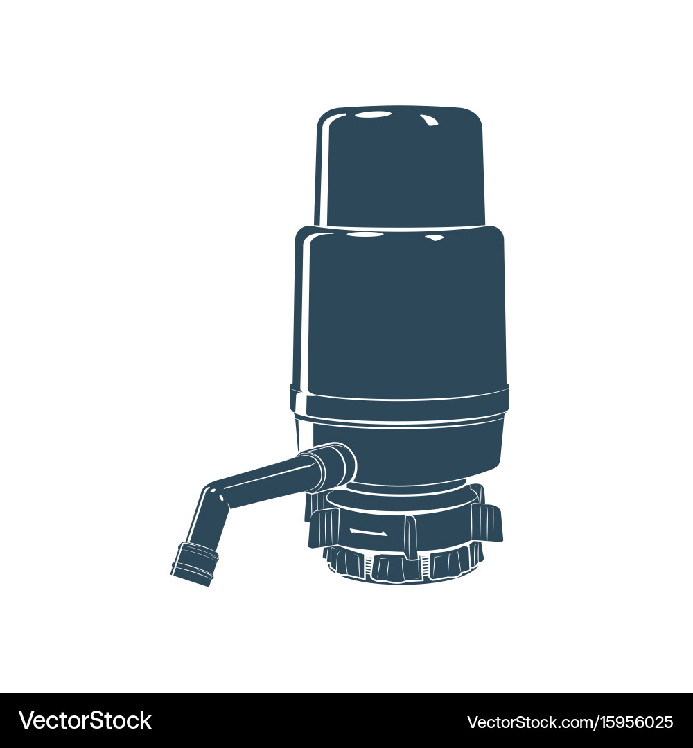Manual water pump monochrome Royalty Free Vector Image