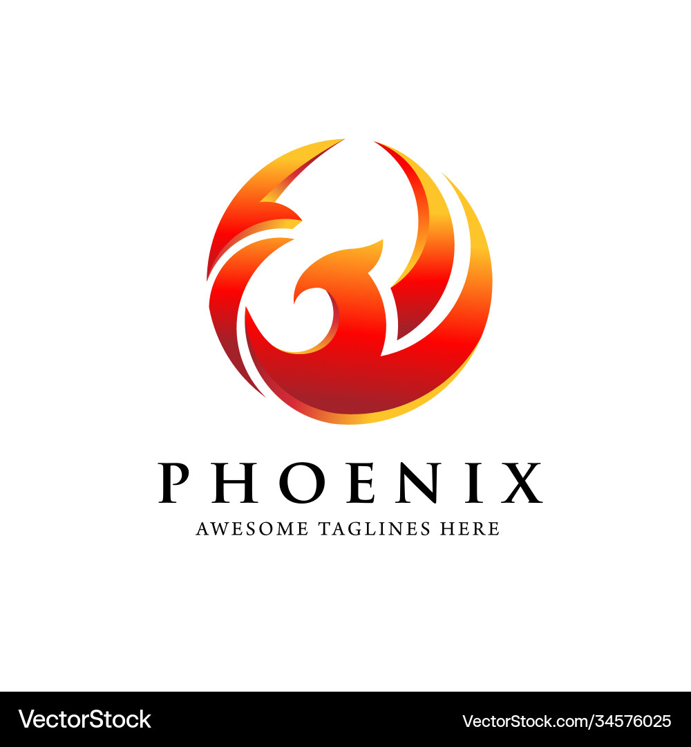 Phoenix circle Royalty Free Vector Image - VectorStock
