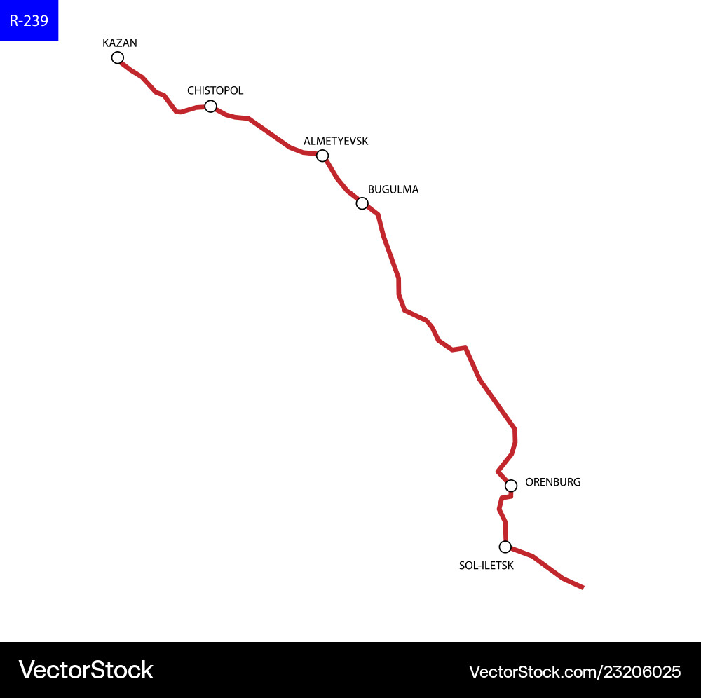 Road map of russia Royalty Free Vector Image - VectorStock