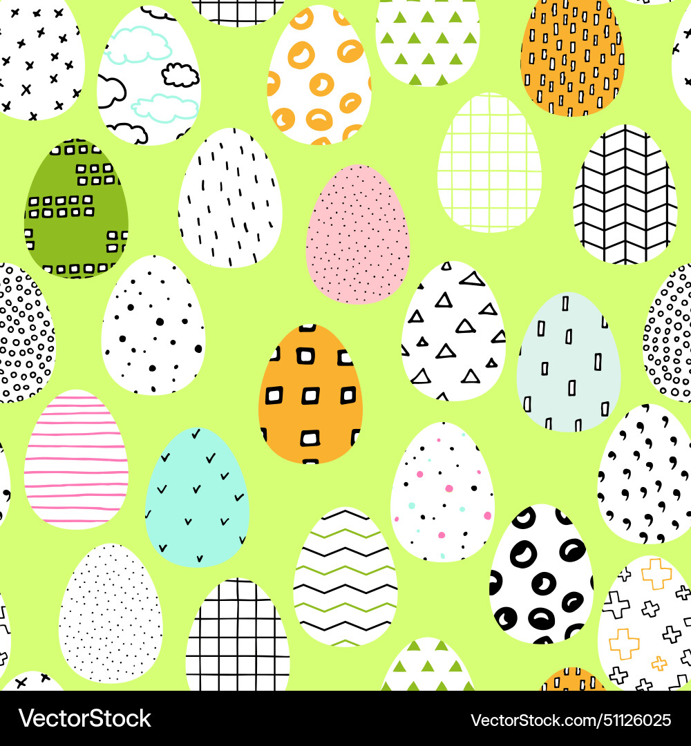 Seamless happy easter pattern Royalty Free Vector Image