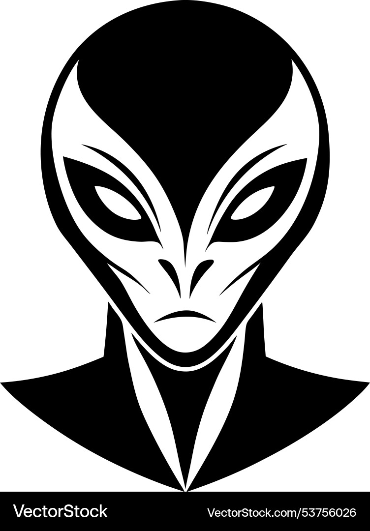 Abstract alien face perfect for sci-fi Royalty Free Vector
