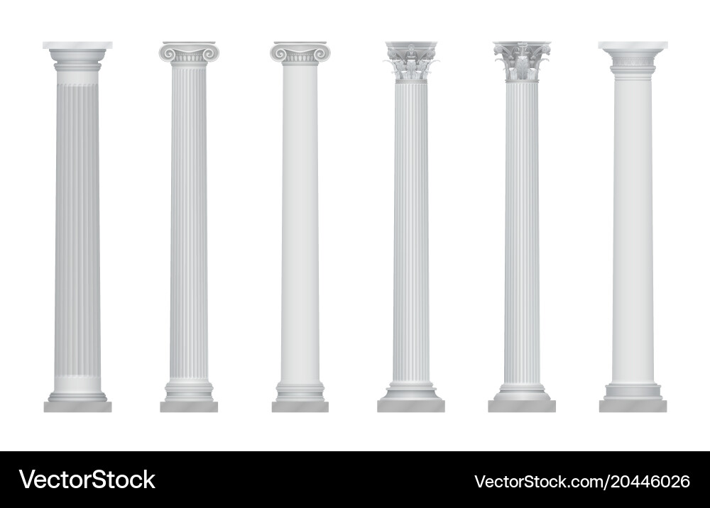 Ancient Roman Column Capital Royalty Free Vector Image