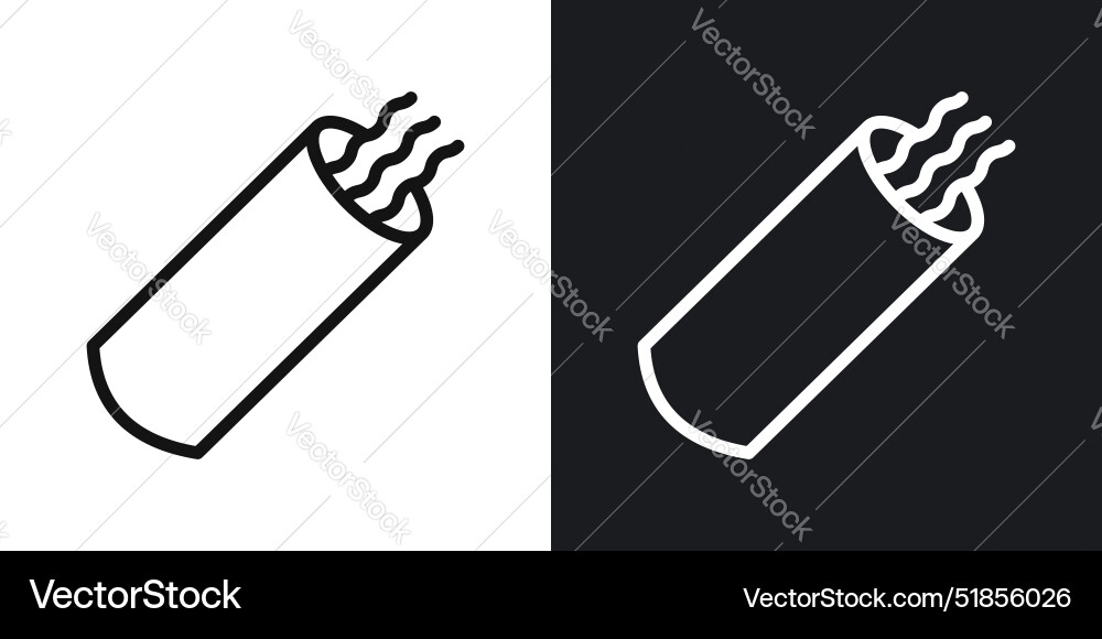 Electric cable icon set in black and white Vector Image