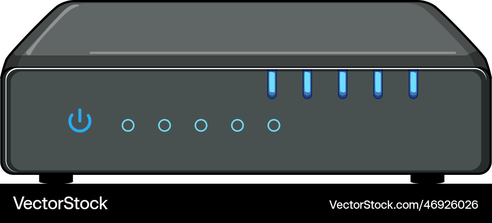 Internet dsl modem cartoon Royalty Free Vector Image