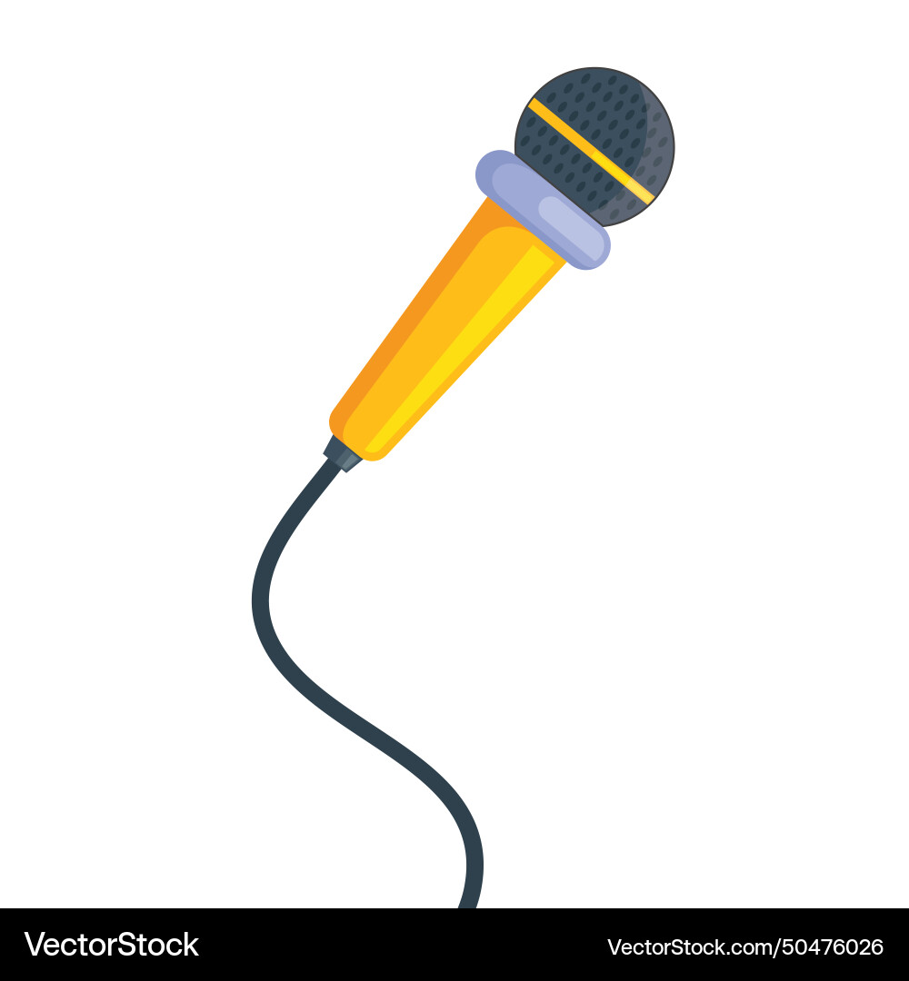 Microphone element design template Royalty Free Vector Image