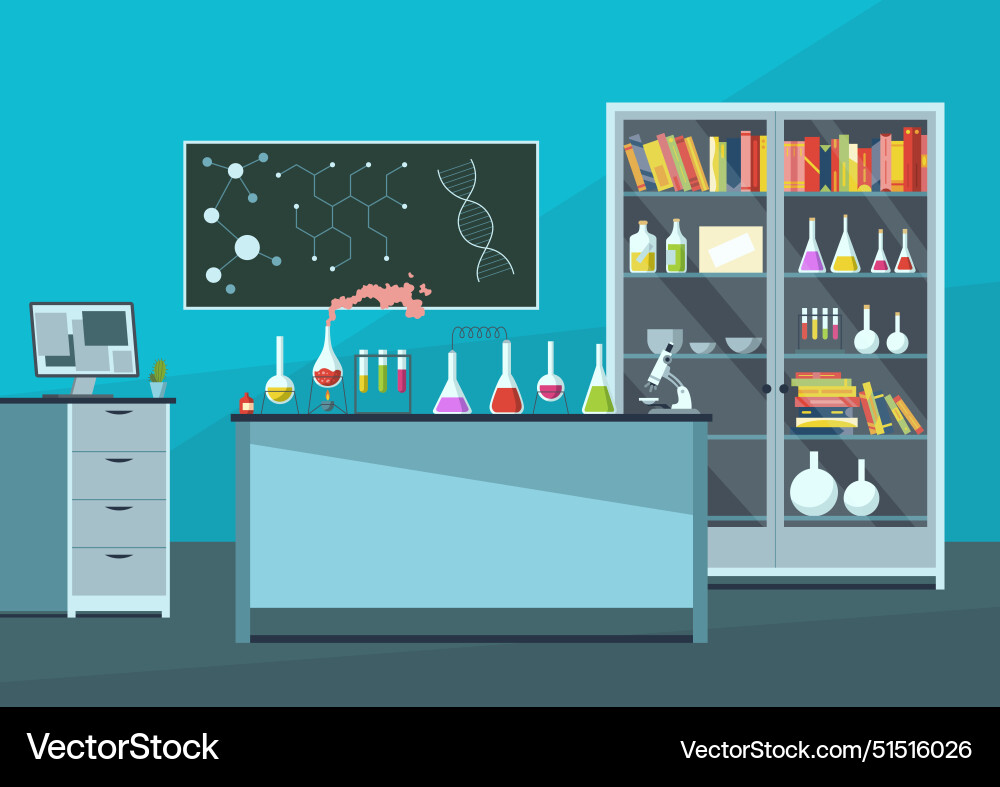 Science researching chemical lab professional Vector Image