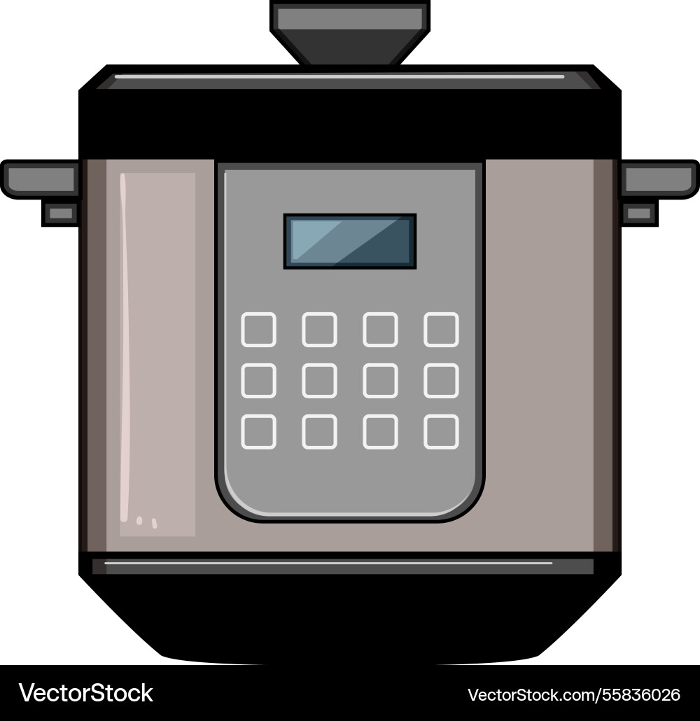 Stew slow cooker cartoon Royalty Free Vector Image