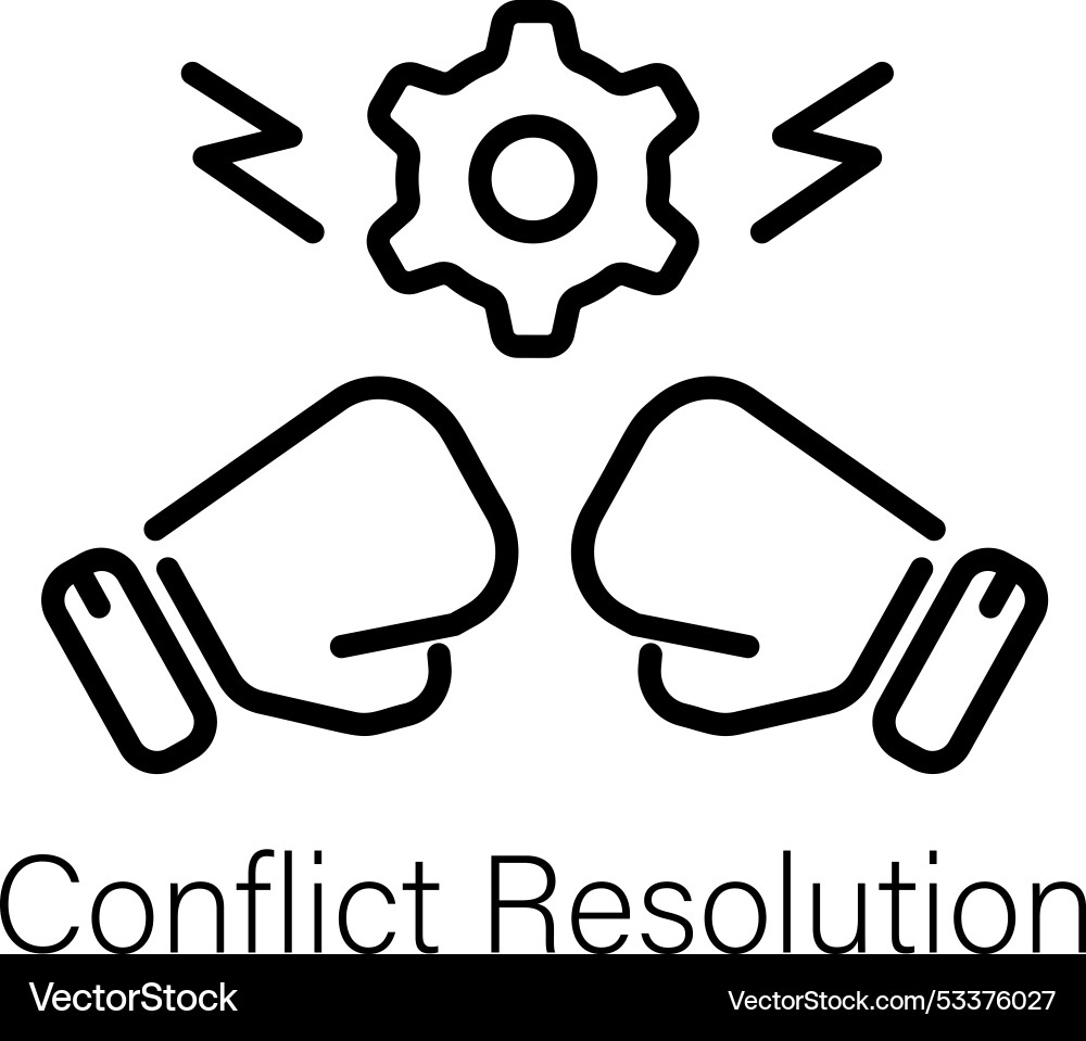 Conflict resolution Royalty Free Vector Image - VectorStock