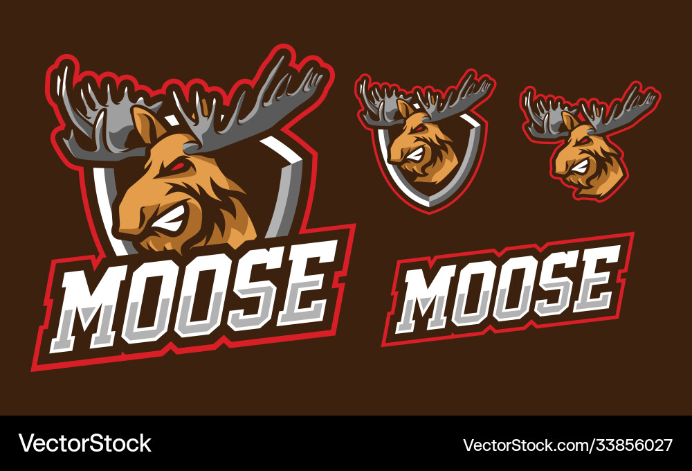 Moose mascot logo design Royalty Free Vector Image