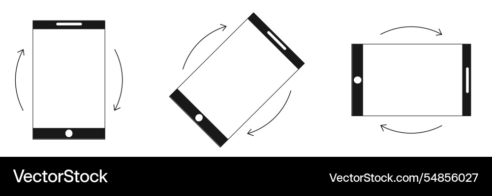 Rotate mobile phone icon rotation symbol Vector Image