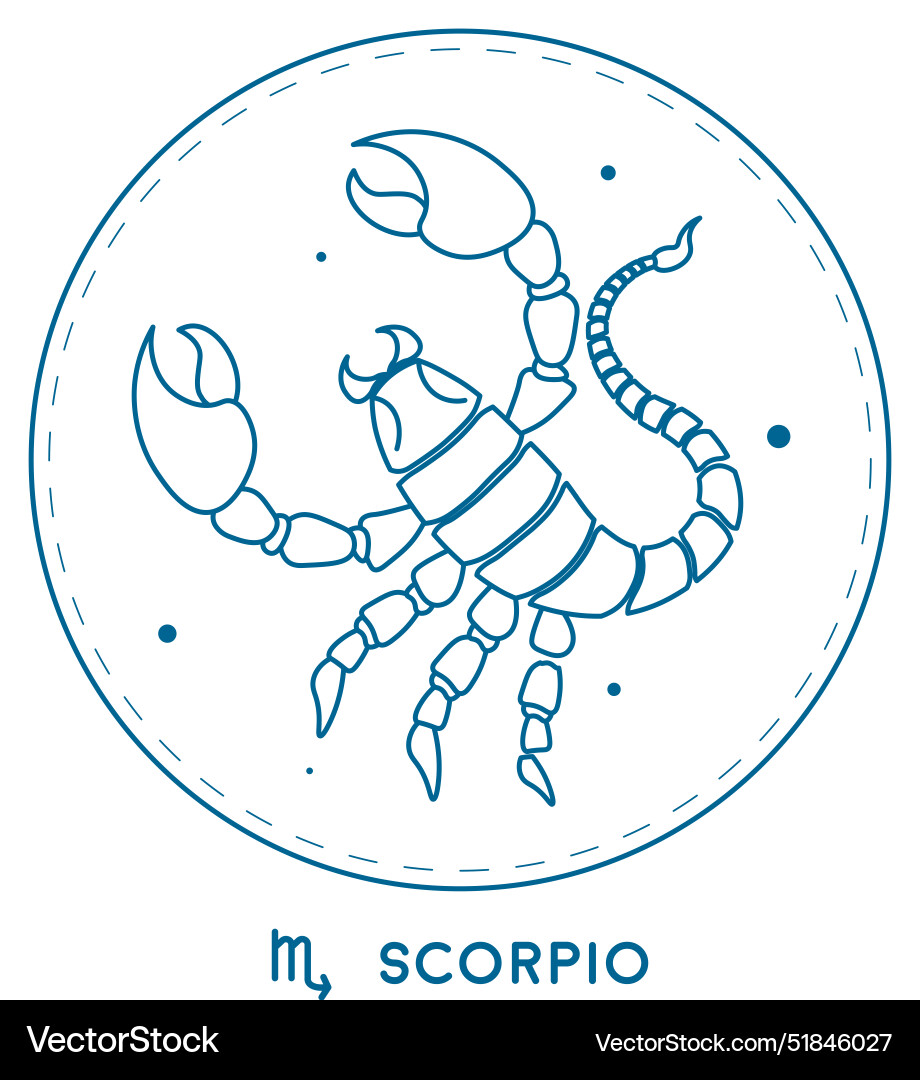 Scorpio zodiac sign Royalty Free Vector Image - VectorStock