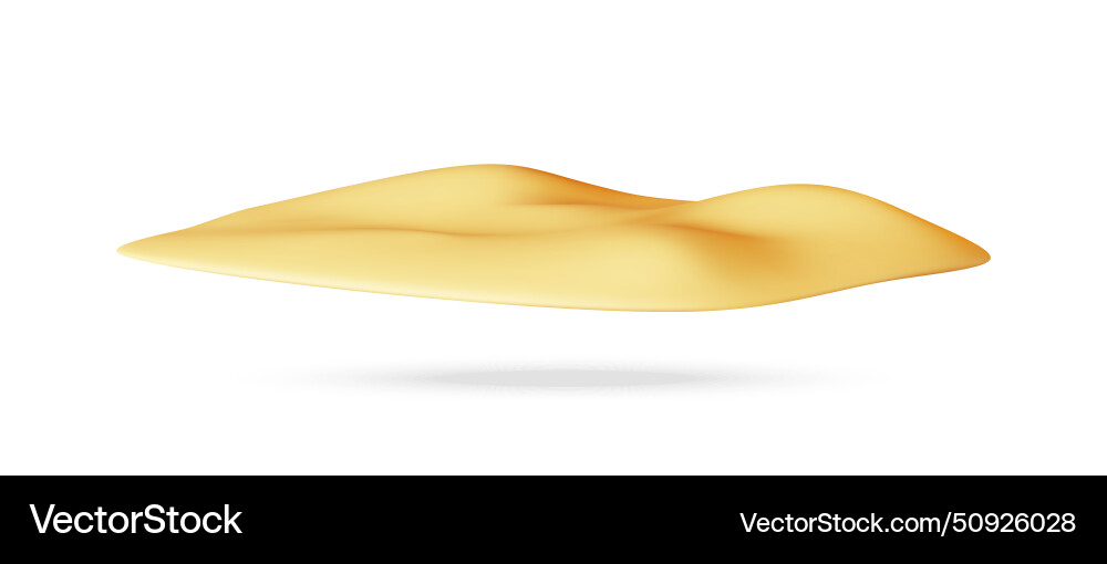 3d beach sand icon isolated on white Royalty Free Vector