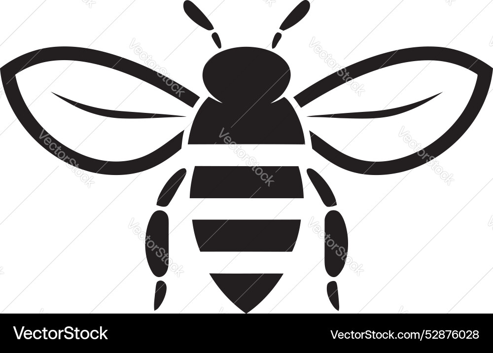 Beehive head emblem bee crowned badge Royalty Free Vector