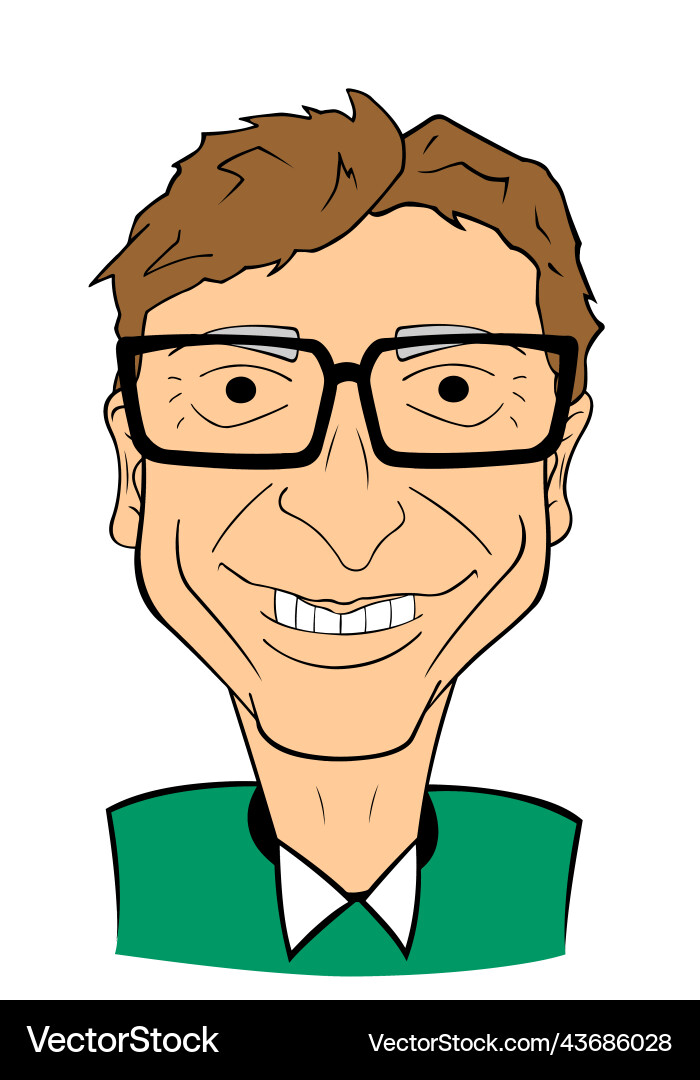 Bill gates Royalty Free Vector Image - VectorStock
