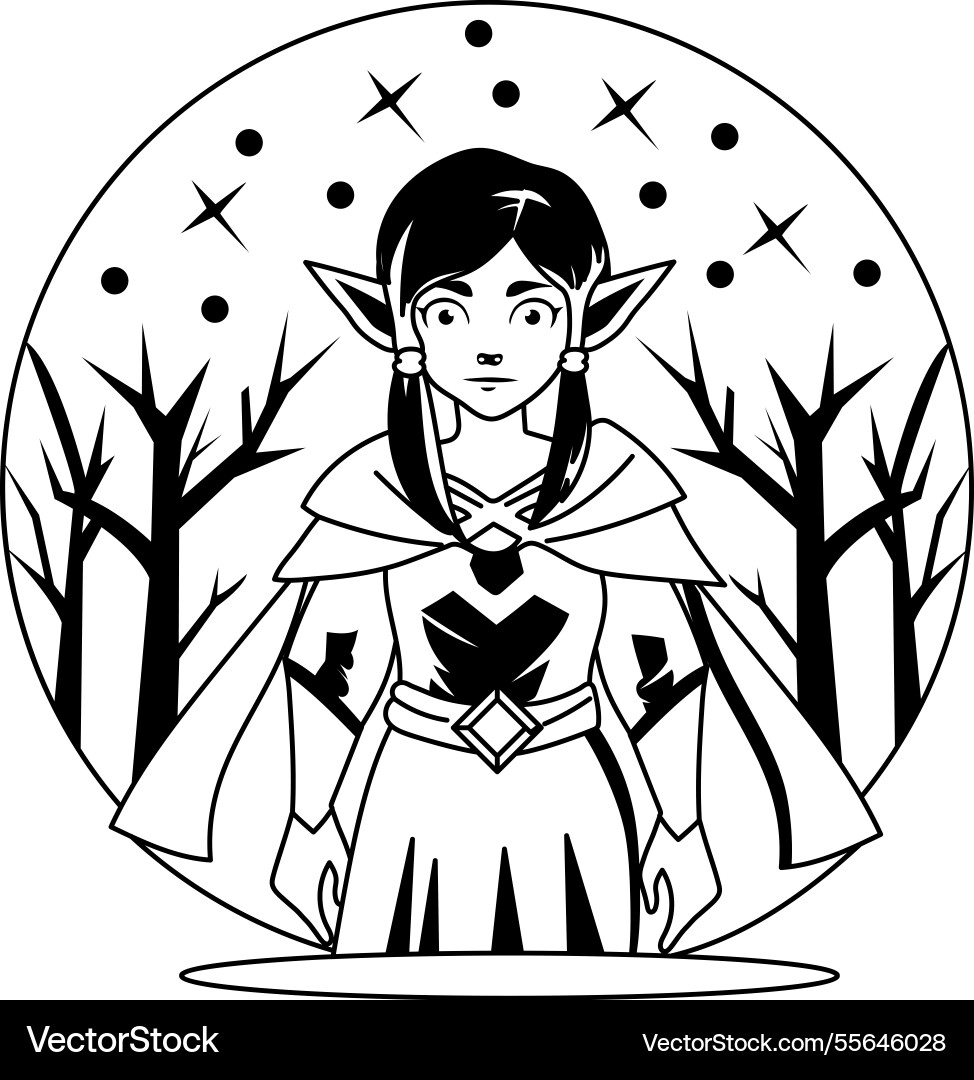 Elf girl Royalty Free Vector Image - VectorStock