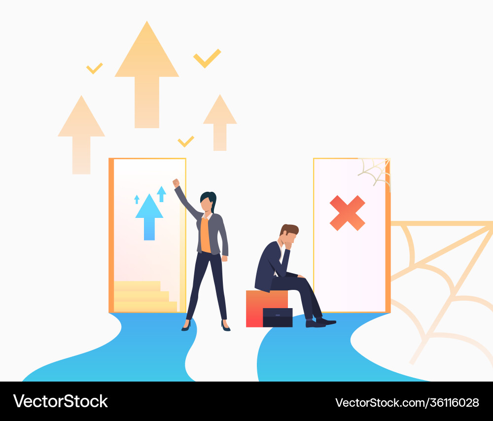 Employees promoting at work Royalty Free Vector Image