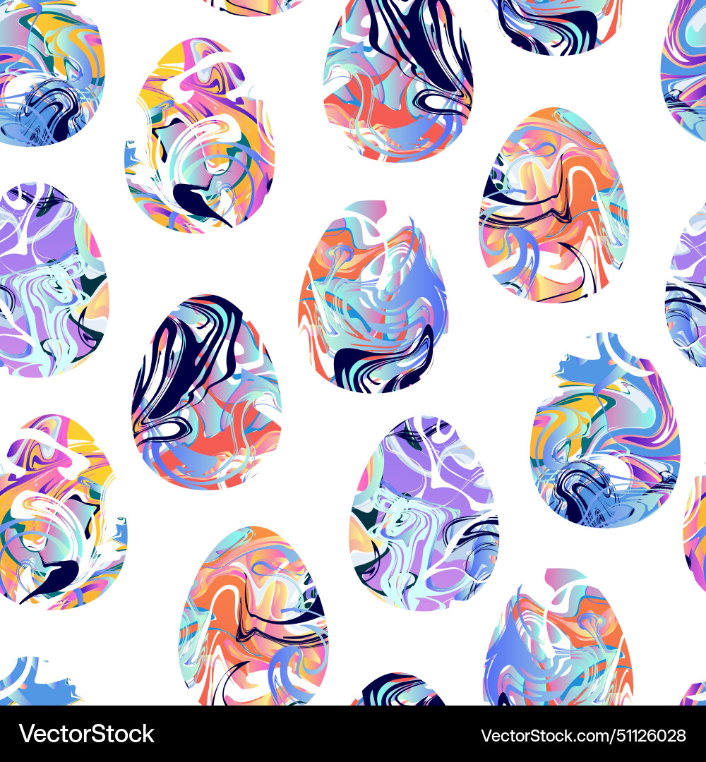 Seamless pattern marble eggs texture Royalty Free Vector