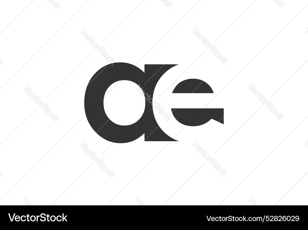 Ae creative geometric initial based modern Vector Image