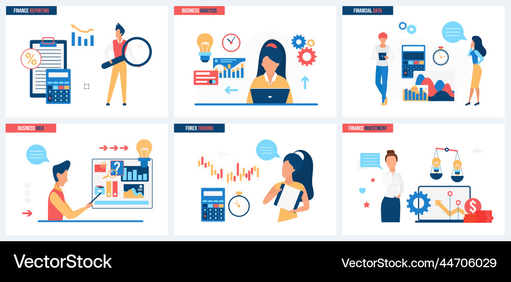 Business & Finance Data Analysis Royalty Free Vector