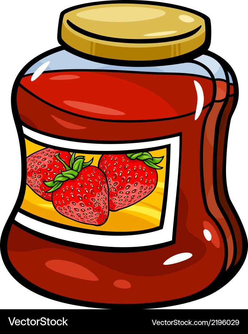 Jam in jar cartoon Royalty Free Vector Image - VectorStock