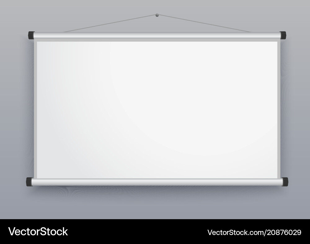 Presentation screen blank whiteboard Royalty Free Vector