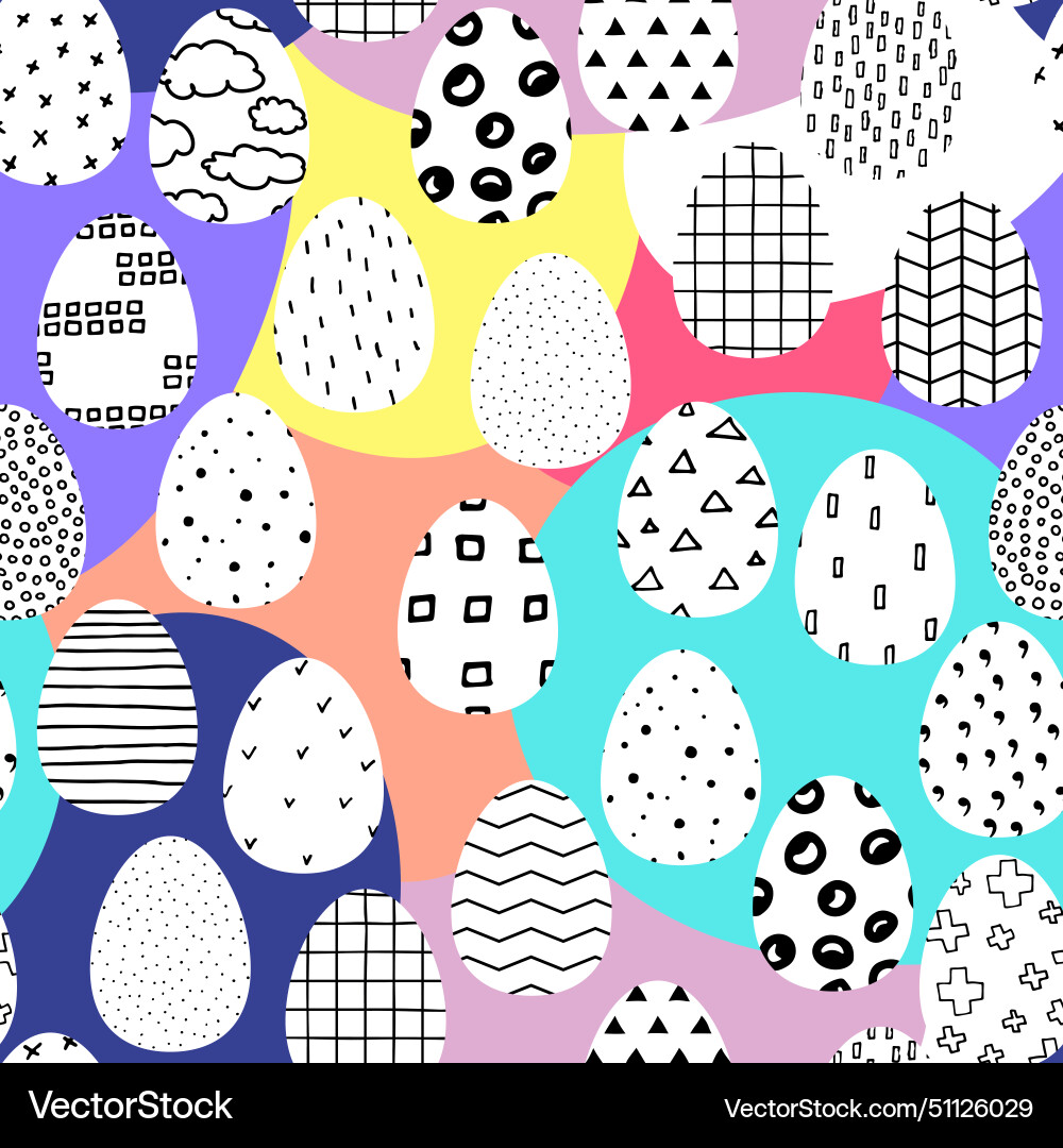 Seamless happy easter pattern Royalty Free Vector Image