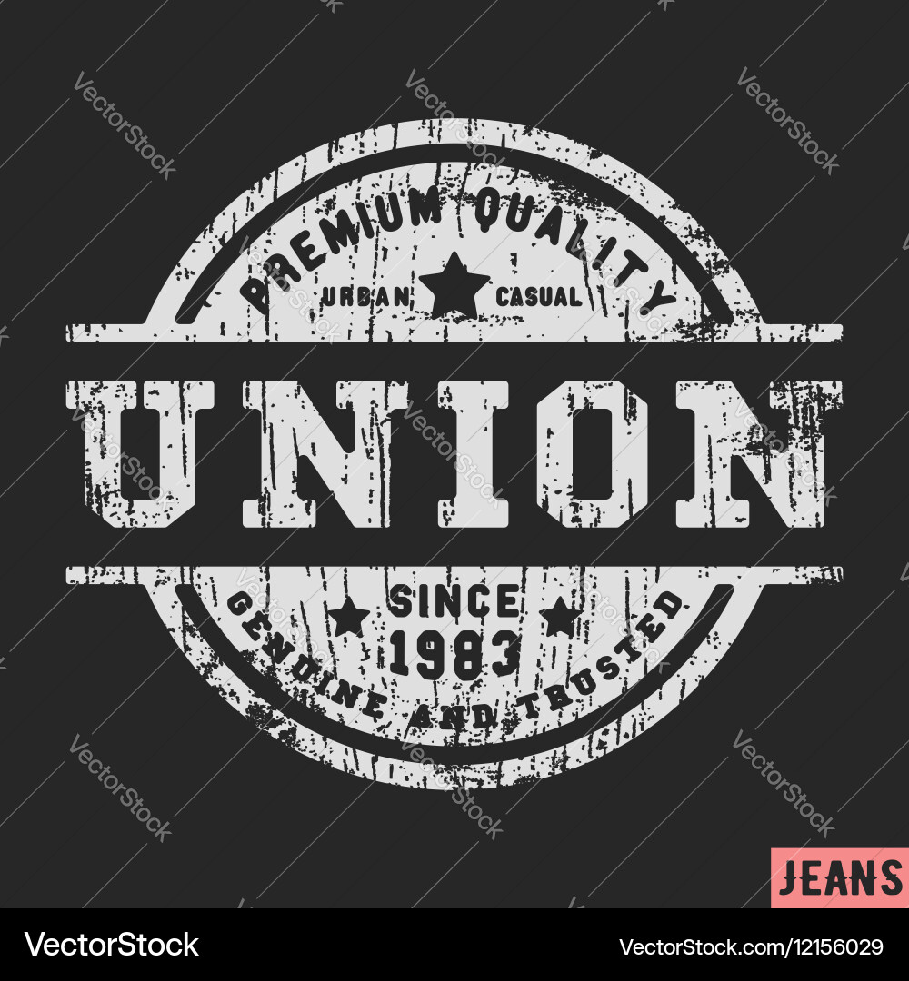 Union Stamp Badge Print Royalty Free Vector Image