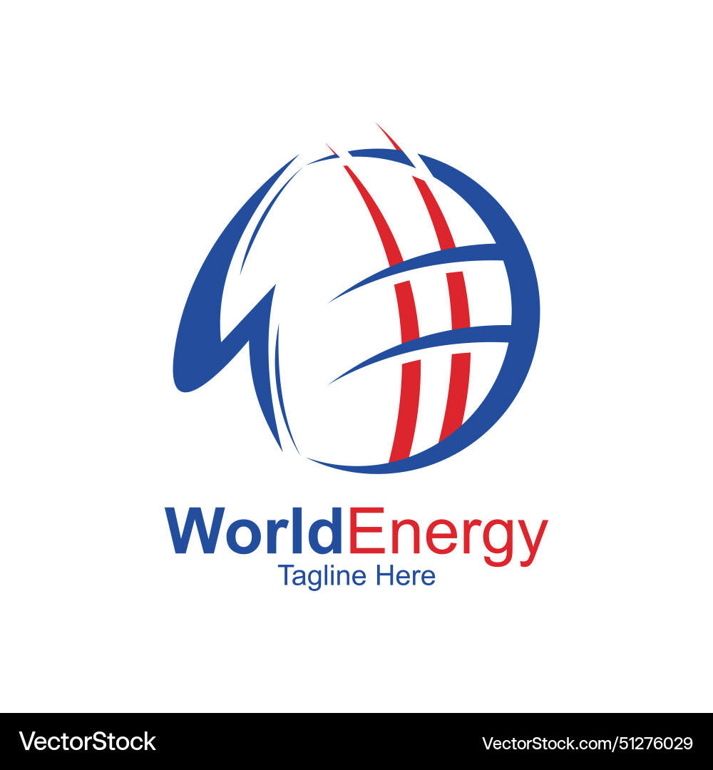 World energy logo design template Royalty Free Vector Image